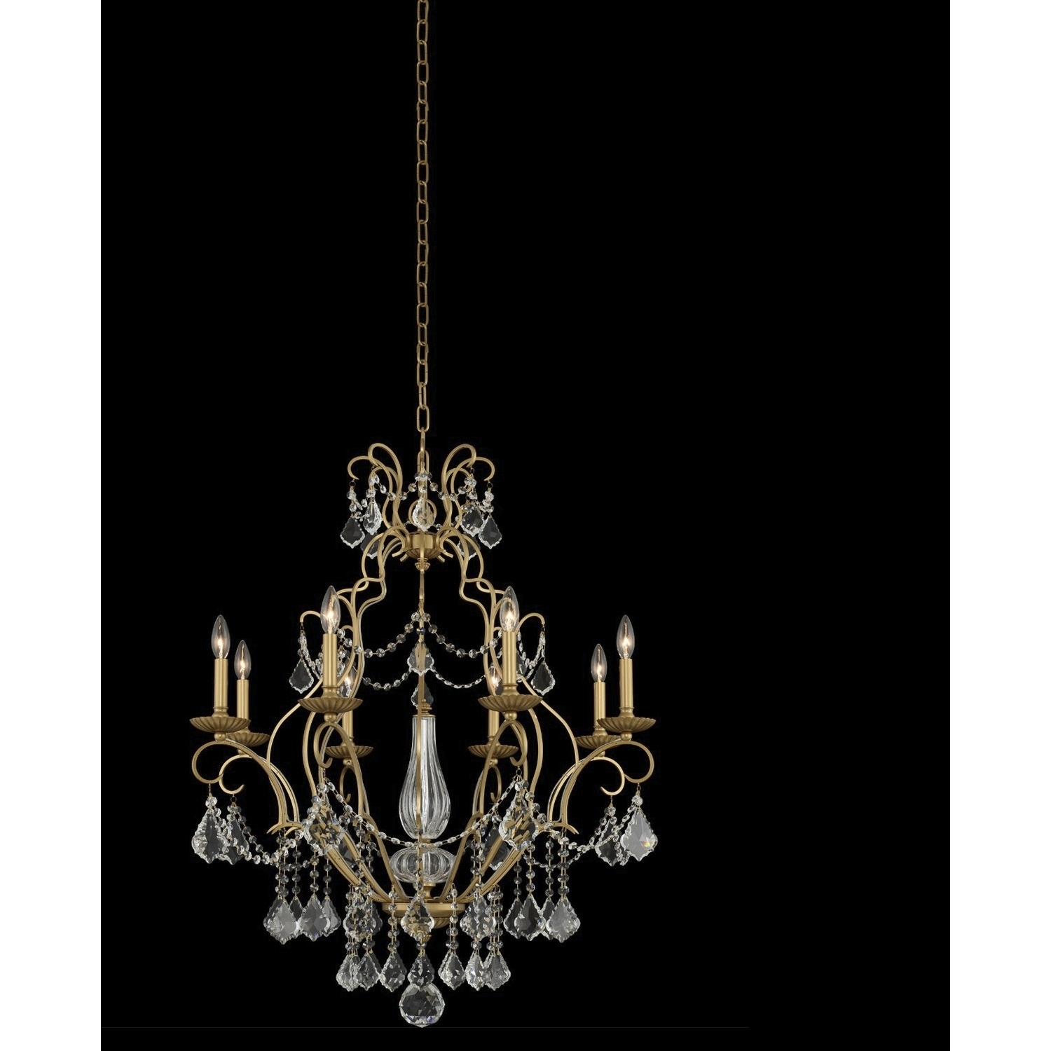 Allegri 027471-047-FR001 Elise 8 Light 32 inch Gold Patina Chandelier ...